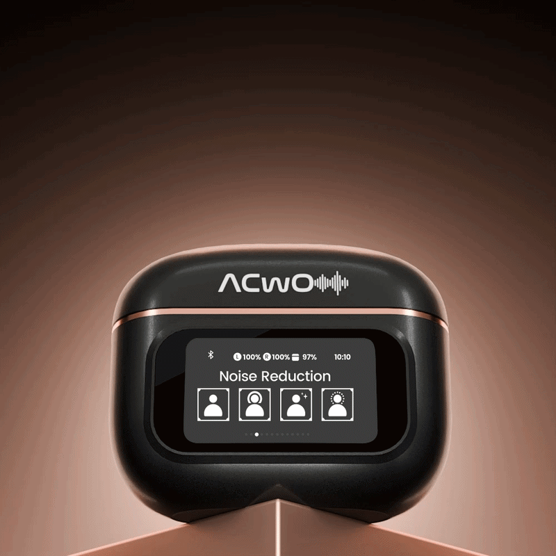 DwOTS Touch | Touch Screen Earbuds with 32dB ANC & 4Mic ENC – ACwO