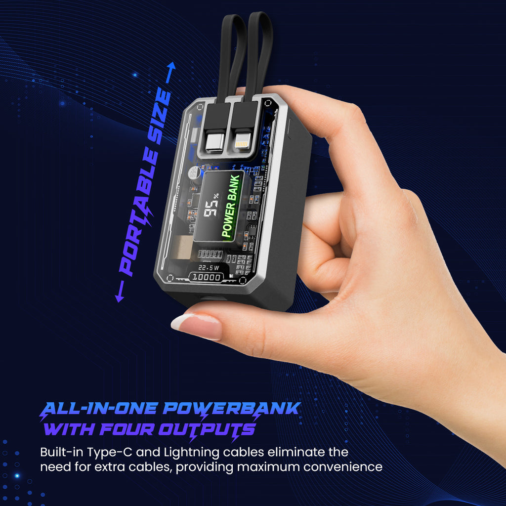 Transparent Power Bank 22.5 Watt - 10000mAh | ACwO